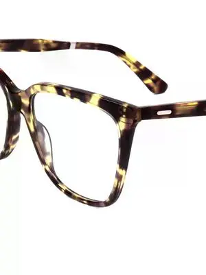 Calvin Klein Tortoiseshell-effect Square-frame Eyeglasses