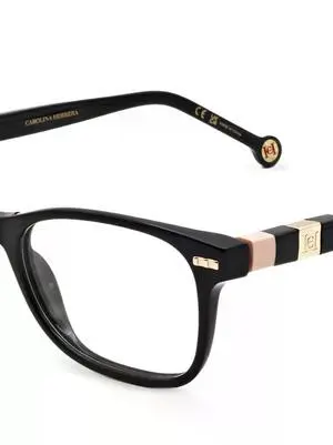 Carolina Herrera Square Frame Eyeglasses With Logo Detail