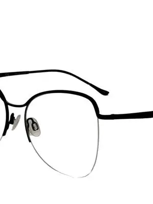 Donna Karan New York Geometric Frame Eyeglasses - Black