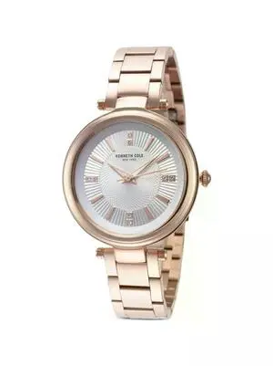 KENNETH COLE Crystal-embellished 35mm Watch - Silver