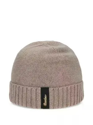 Borsalino Ribbed Logo-label Beanie Hat