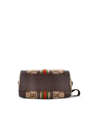 Gucci Savoy Web Convertible Duffle Bag Jumbo Gg Canvas Large Travel Bag