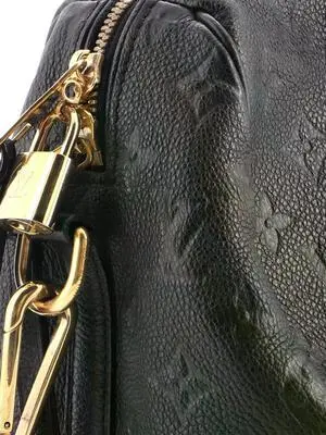 LOUIS VUITTON Speedy Bandouliere Monogram Empreinte Leather 30 Satchel - Black