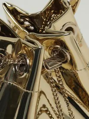 JIMMY CHOO Mini Bucket Bag With Hoop Handle - Gold
