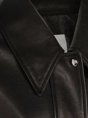 Khaite Shelman Cropped Lamb Nappa Jacket