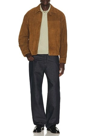 LE17SEPTEMBRE Cow Suede Zip Blouson - Camel