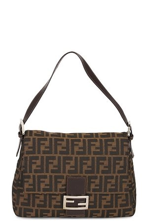Fendi Zucca Mama Forever Baguette Shoulder Bag - Brown
