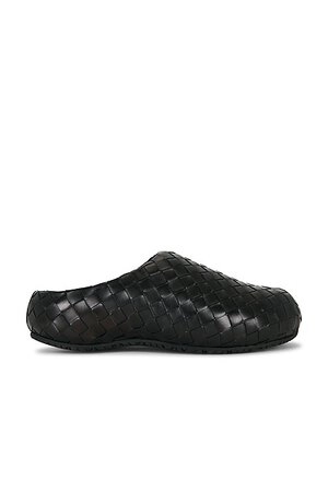 Bottega Veneta Intrecciato Nappa Mule Clog - Black