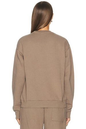 SPORTY & RICH H&w Crest Embroidered Crewneck Sweatshirt