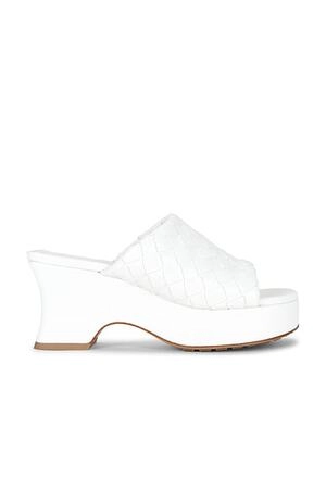 Bottega Veneta Rosita Kitten Wedge Mule - Alabaster