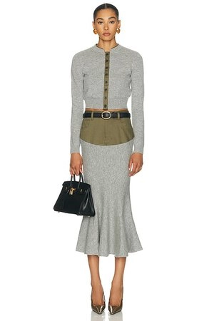 SELF-PORTRAIT Contrast Placket Cardigan