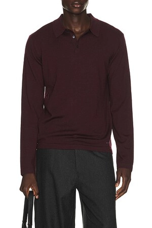 Simkhai Reynolds Long Sleeve Polo