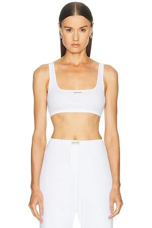 Sporty & Rich Signature Logo Ribbed Bralette
