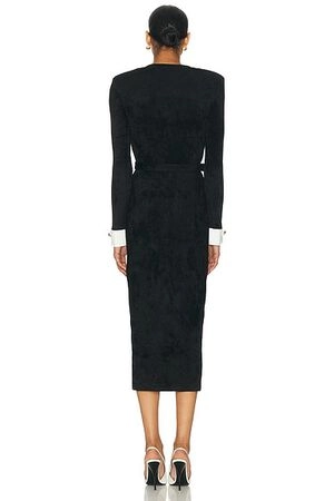 SELF-PORTRAIT Chenille Knit Midi Dress