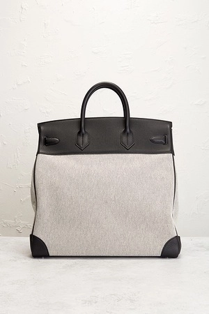 Hermès Toile & Evercolor Haut A Courroies Birkin 40 Handbag