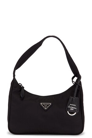 Prada Mini Re-edition 2000 Re-nylon Shoulder Bag - Black