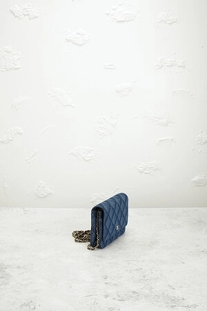 Chanel Denim Printed Wallet On Chain