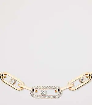 Messika Move Link Pink And Diamond Necklace