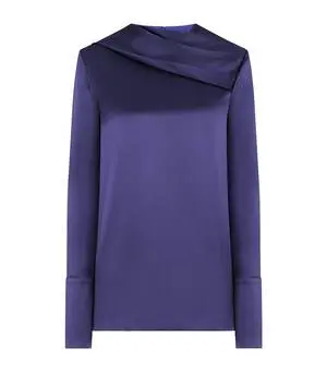 TOM FORD Silk Georgette Blouse - Blue