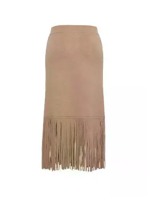 Cara Cara Delphi Fringe-trimmed Midi Skirt
