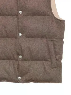 Eleventy Quilted Gilet With Drawstring Hood
