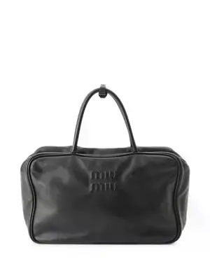 Miu Miu 2010-2026 Large Soft Calf Softy Beau Top Handle Bag Satchel - Black