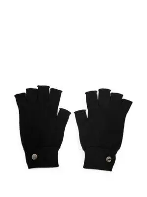 Rick Owens Fingerless Press-stud Gloves - Black