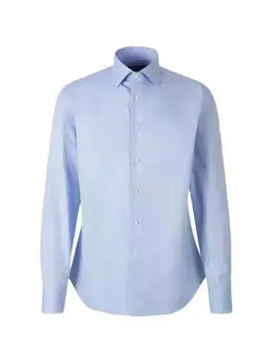 Canali Spread-collar Button-down Shirt - Blue