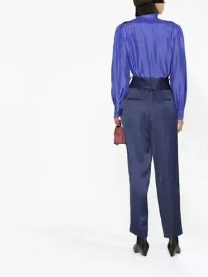 Alberta Ferretti Ruffle-collar Silk Shirt