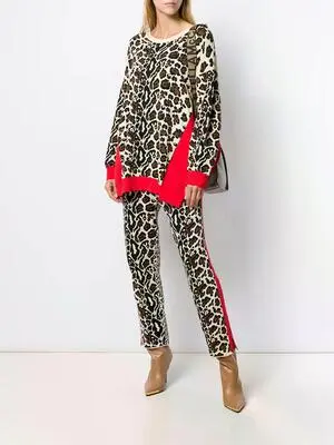 Stella McCartney Animal-jacquard Knitted Trousers