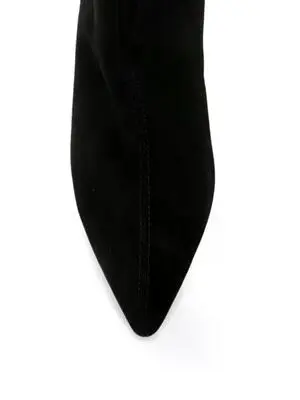 LINDA BAUMANN Suede Pointed Toe Boots