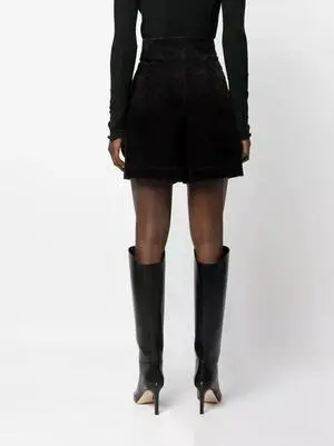 Alberta Ferretti Velvet Geometric-pattern Shorts