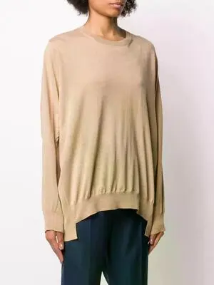 Stella McCartney Fine-knit Asymmetric-hem Jumper
