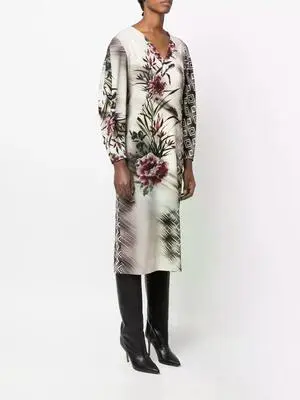 Alberta Ferretti Floral-print Midi Dress