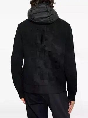 Moncler Wool Padded Zip-up Cardigan