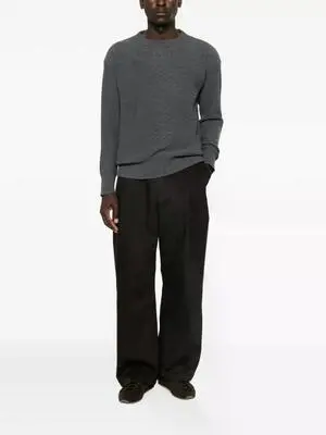 THE AMHANTE Textured-knit Crew-neck Sweater