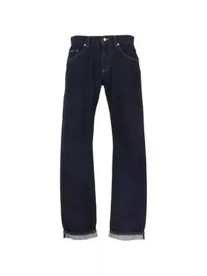 Dolce & Gabbana Logo-embroidered Jeans - Blue