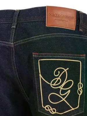 Dolce & Gabbana Logo-embroidered Jeans