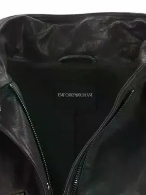 Emporio Armani Leather Bomber Jacket