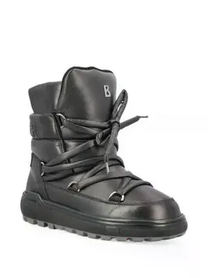 Bogner Quilted Lace-up Snow Boots - Black