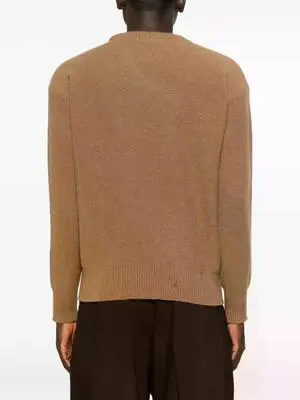 THE AMHANTE Distressed Textured-knit Sweater