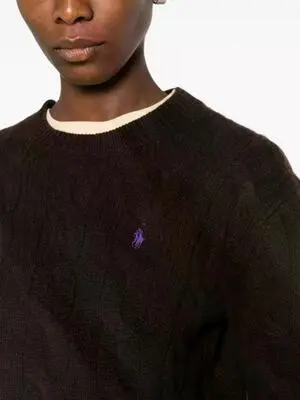 Polo Ralph Lauren Cable-knit Embroidered-logo Sweater