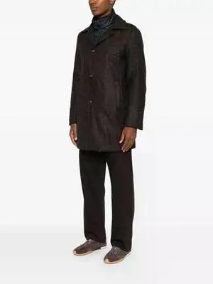 ZEROSETTANTA STUDIO Check-pattern Single-breasted Coat