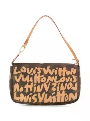LOUIS VUITTON 2001 Stephen Sprouse Monogram Graffiti Pochette Accessoires Shoulder Bag