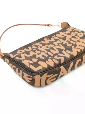 LOUIS VUITTON 2001 Stephen Sprouse Monogram Graffiti Pochette Accessoires Shoulder Bag