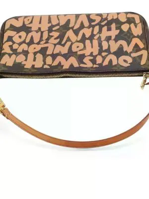 LOUIS VUITTON 2001 Stephen Sprouse Monogram Graffiti Pochette Accessoires Shoulder Bag