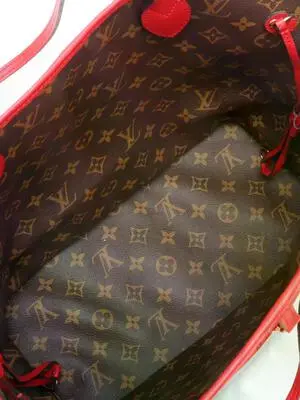 LOUIS VUITTON Monogram Neverfull Bandouliere Inside Out Mm Satchel - Red