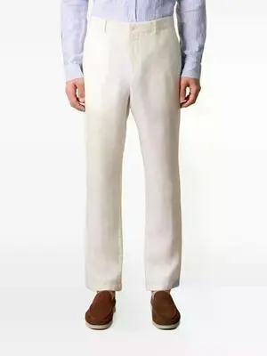 Brooks Brothers Straight-leg Linen Trousers - Neutrals