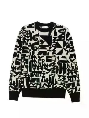 Zimmermann Logo Intarsia Knitted Sweater - Black