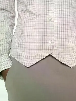 MAISON MARGIELA Check-pattern Handkerchief-hem Shirt